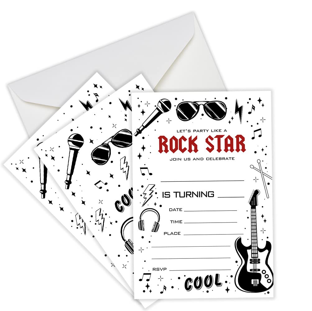 Invitaciones Imprimibles Para Fiesta De Rock Star Para Niñas Psd Rock