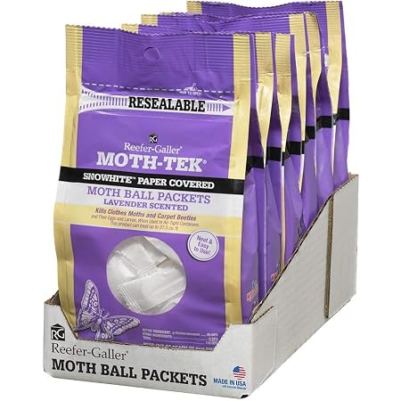 Amazon.com: Reefer-Galler Moth-Tek Snowhite Lavender Scented Moth Ball ...
