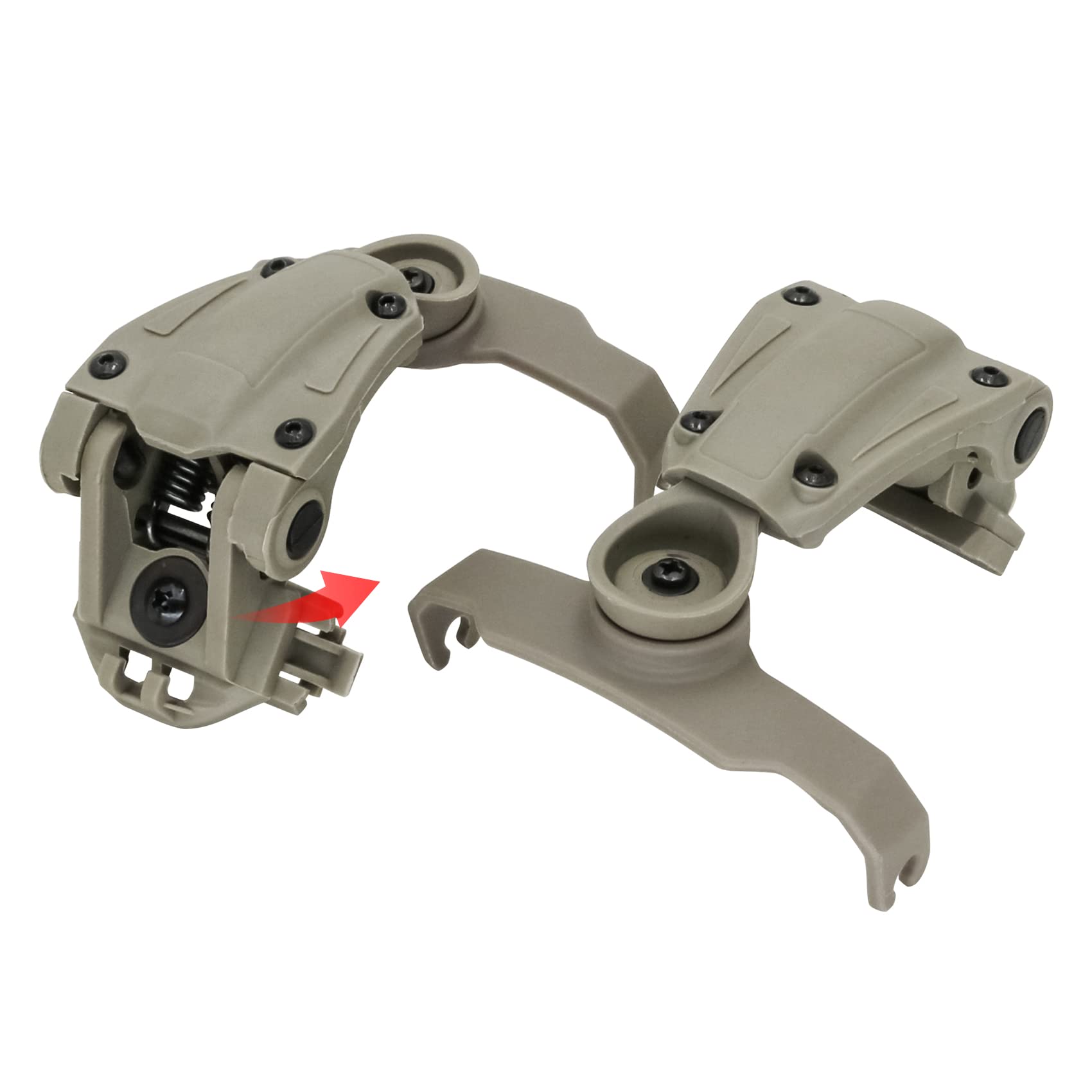 HEARFALCOM Tactical Helmet ARC Rail Adapter Accessories Compatible with ...