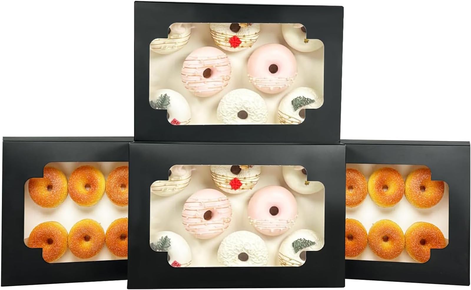 Amazon.com: qiqee Auto-pop up Black Cookie Box with Window 12x8x2.5 ...