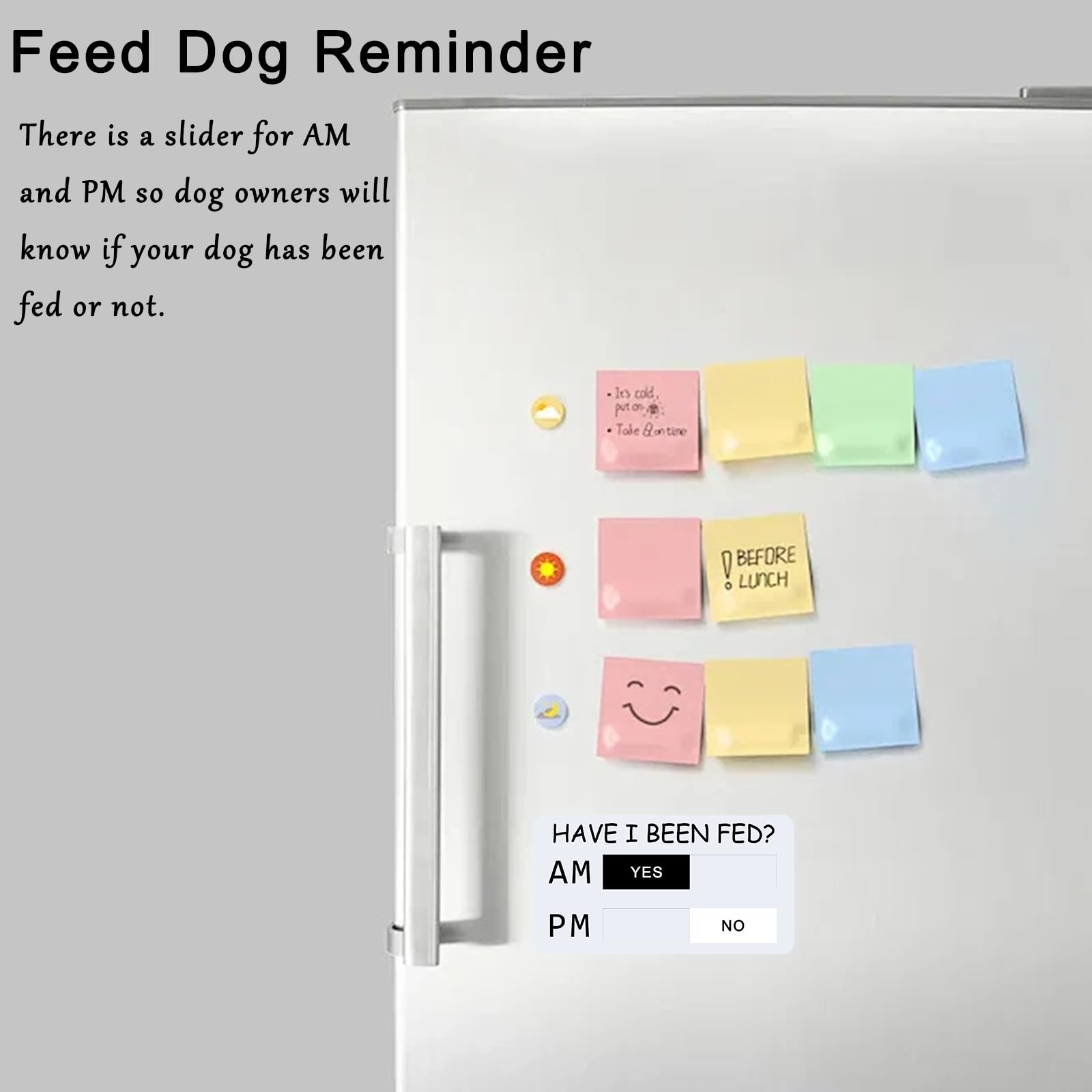 First Foods Tracker Fridge Magnet Dog Feeding Reminder Magnet - AM/PM ...