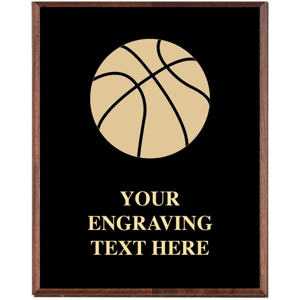 Buy Crown Awards Basketball Plaques, Custom Engraved Etched Basketball ...