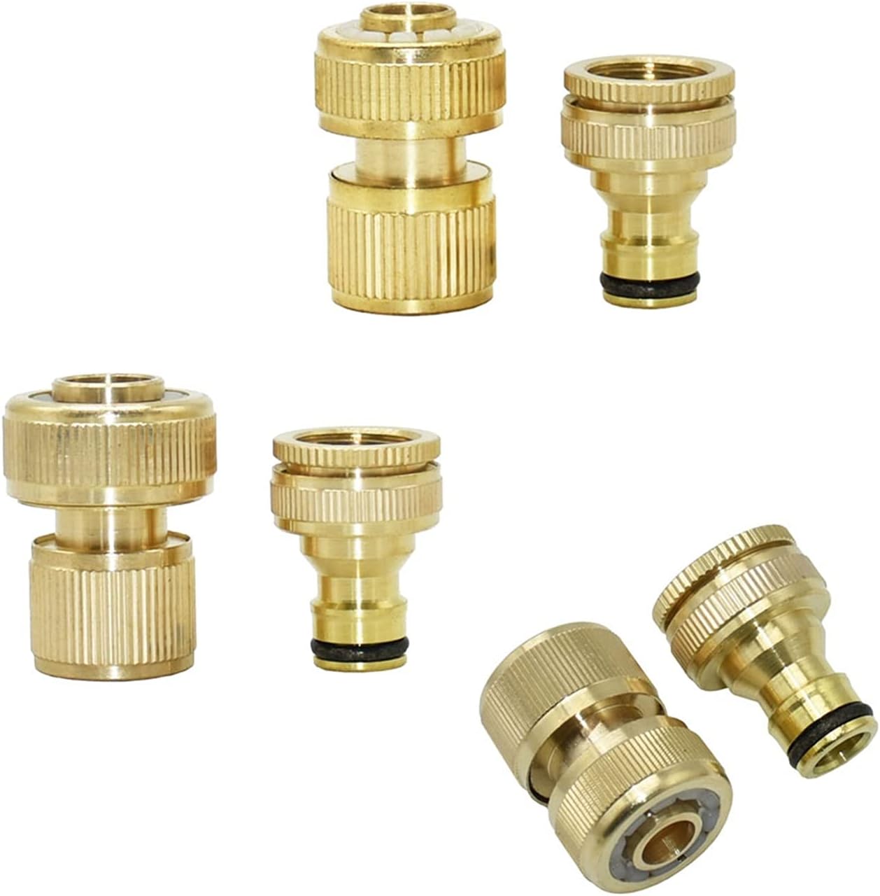 Amazon.com: Hose Connector Adapter 1/2" 5/8" 3/4" Garden Hose Quick ...