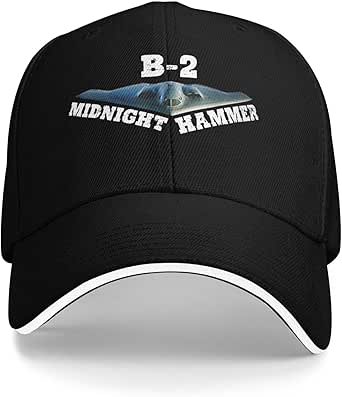 Midnight Hammer B-2 Plane Hat Baseball Cap Dad Hats for Men Black at ...