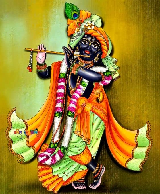 Moda Bella Krishna Sign Stickers Self Adhesive Krishna Signage Board ...