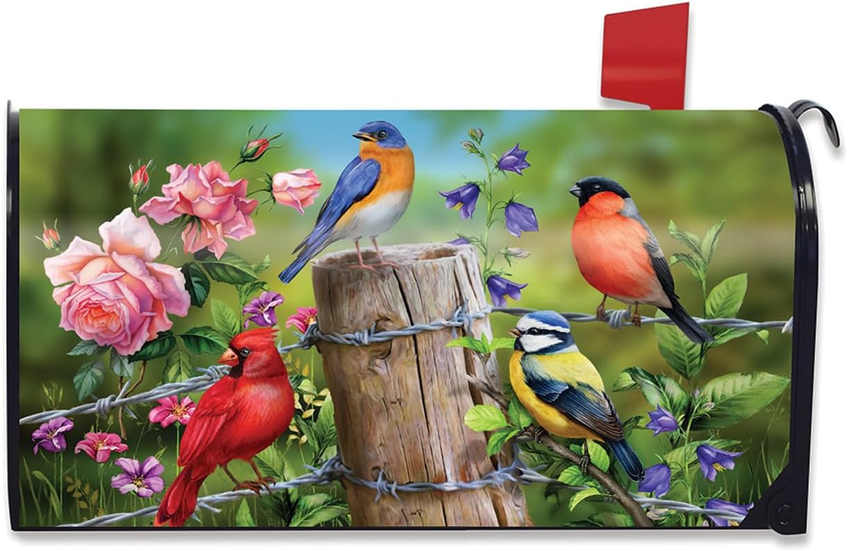 Amazon.com: Briarwood Lane Fence Post Birds Spring Large/Oversized ...