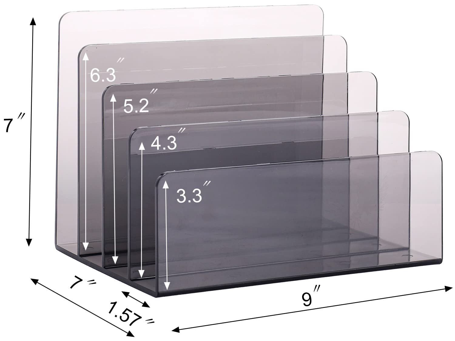 Snapklik.com : Sooyee 4 Compartment Acrylic File Organizer Holder ...