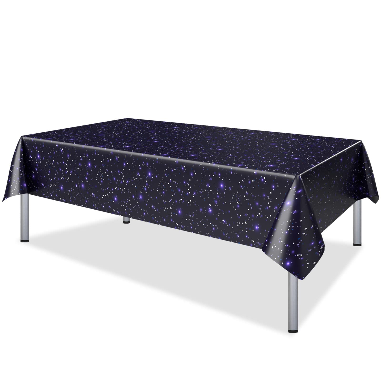 Domgoge Plastic Space Galaxy Table Cloth for Parties Disposable Starry ...