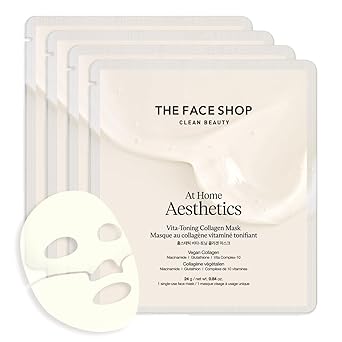 Amazon.com: THE FACE SHOP Vita-Toning Vegan Collagen Face Mask, Korean ...