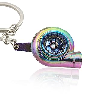 Turbo Turbocharger Keychain- Key Chain Ring Spinning TurboTurbocharger ...