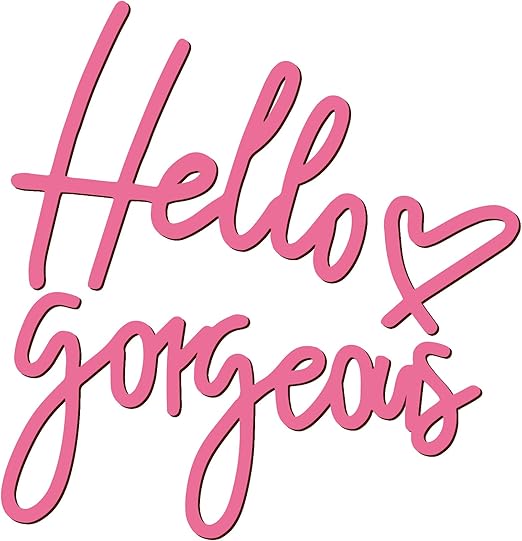 Amazon.com: Hello Gorgeous Wall Decor, Pink Wooden Hello Gorgeous Sign ...