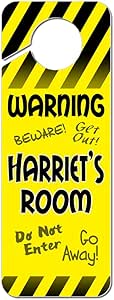 Amazon.com: GRAPHICS & MORE Harriet Female Name Do Not Disturb Plastic ...