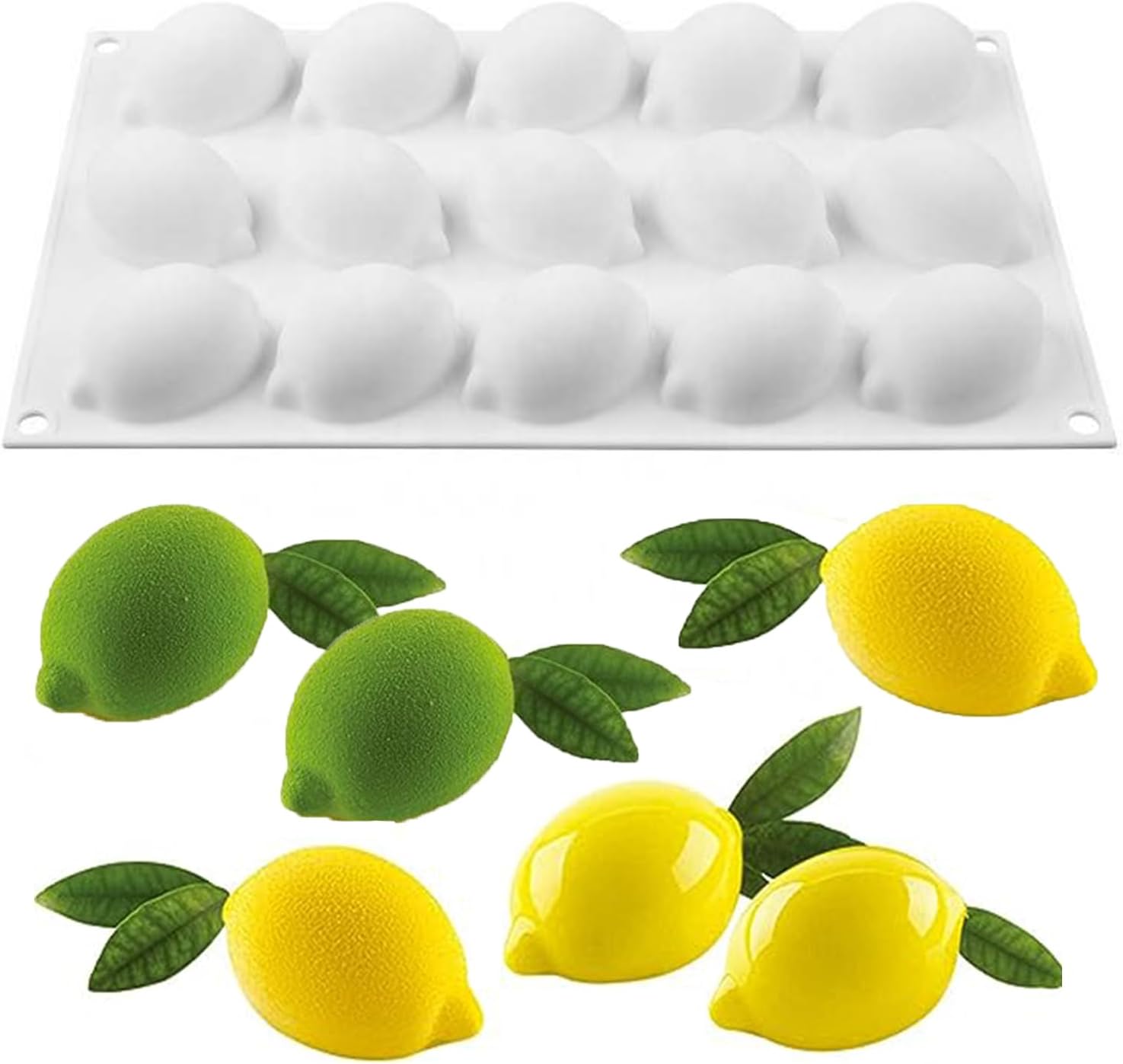 Amazon.com: SOGIBUR Lemon Shape Molds for Baking Mousse Cake,3D ...