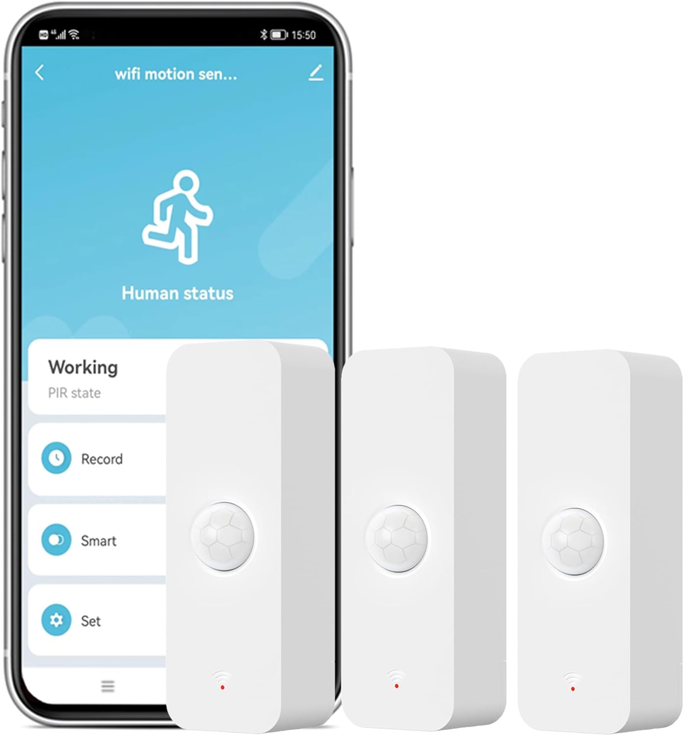 Amazon.com: 3-Pack Smart PIR Motion Sensor: WiFi Motion Detector with ...