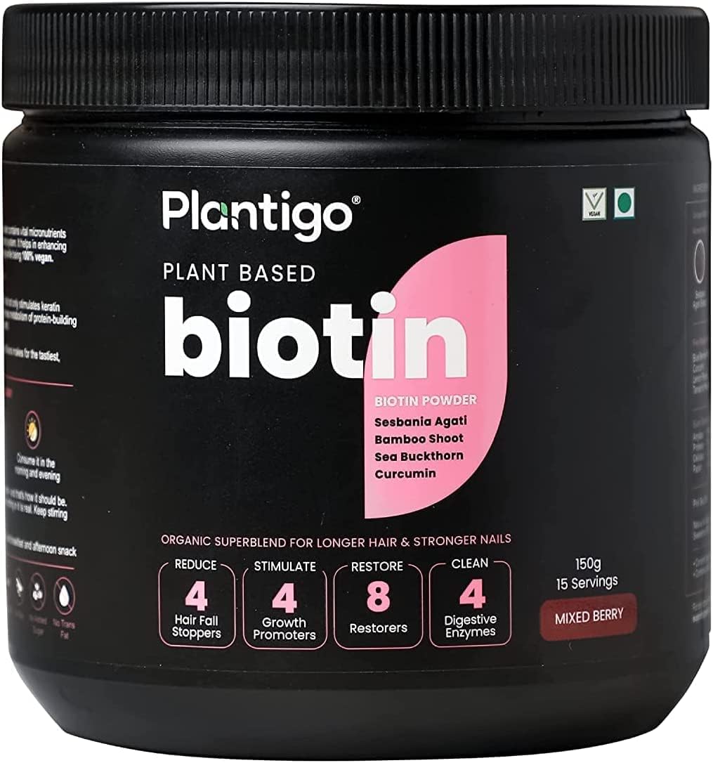 Amazon.com: Flacon Plant Biotin Powder, 10000Mcg+ (Sesbania Agati, Sea Buckthorn, Bamboo Shoot ...