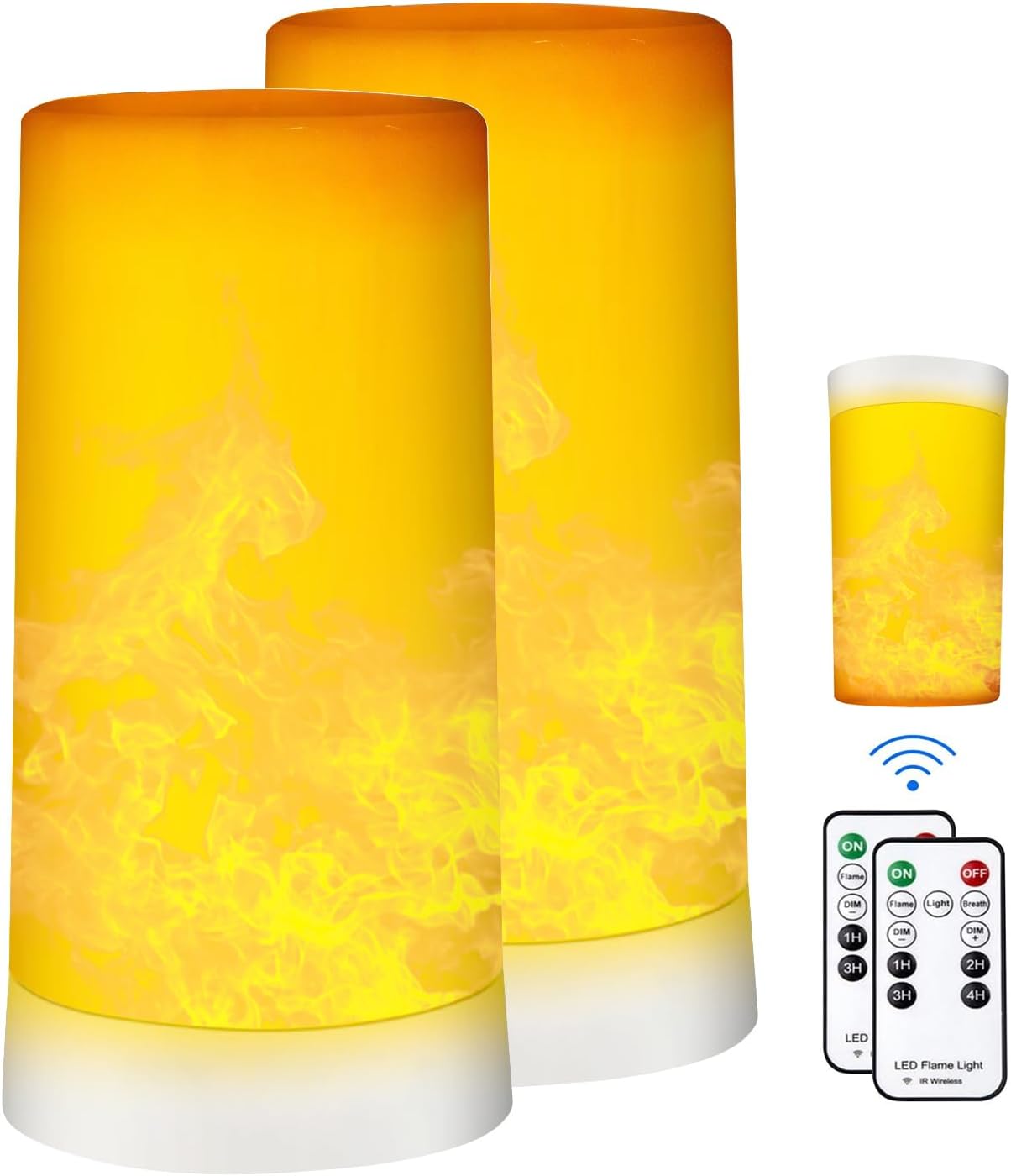 Amazon.com: LED Flame Effect Light, Flame Lamp 4 Modes USB Rechargeable ...