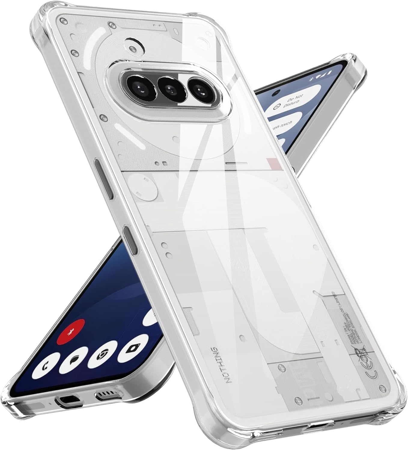 Case for Nothing Phone 3a Clear Cover with Reinforced Corner Bumper ...