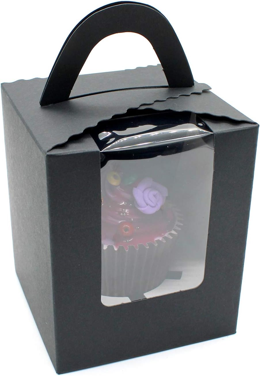 Amazon.com: fwipiyo Cupcake Boxes Carriers,60pcs Single Individual ...