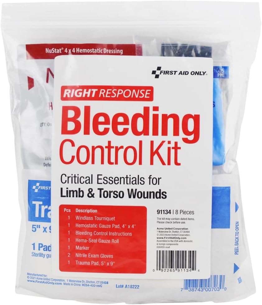 Amazon.com: MediTac Basic Bleeding Control Pack Feat. SWAT-T Tourniquet, Emergency Bandage and ...