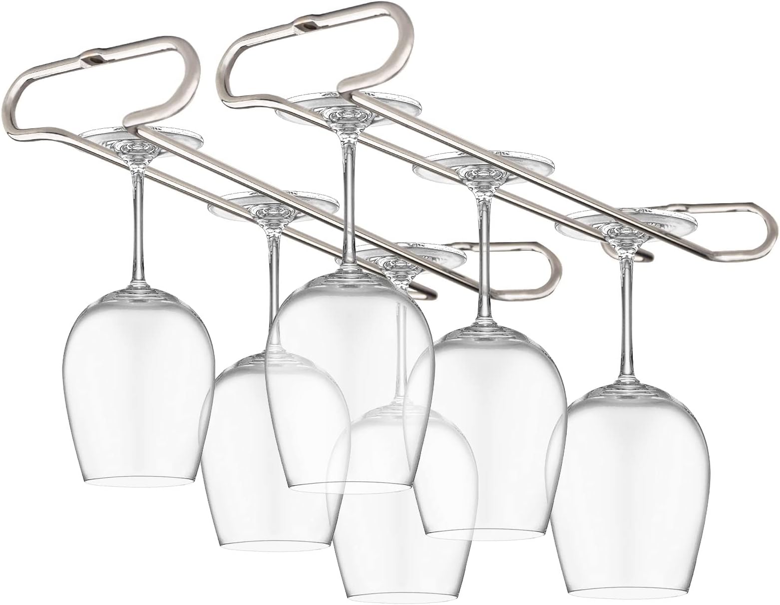 Amazon.com: CM Pack of 2 Under Cabinet Hanging Rack Wire Hanger Rack ...