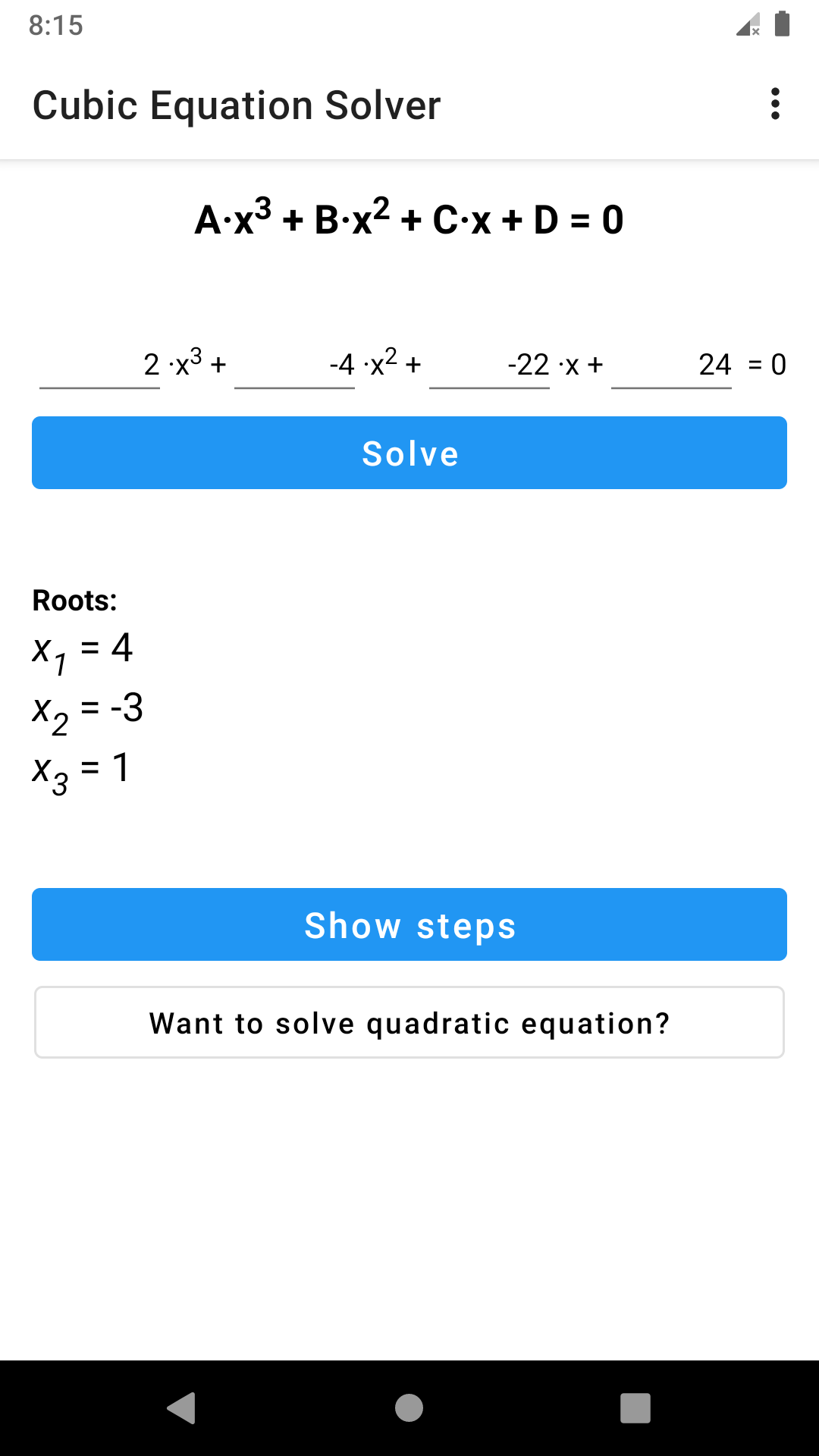Cubic Equation Solver - Solve cubic equations easily! - App on Amazon ...