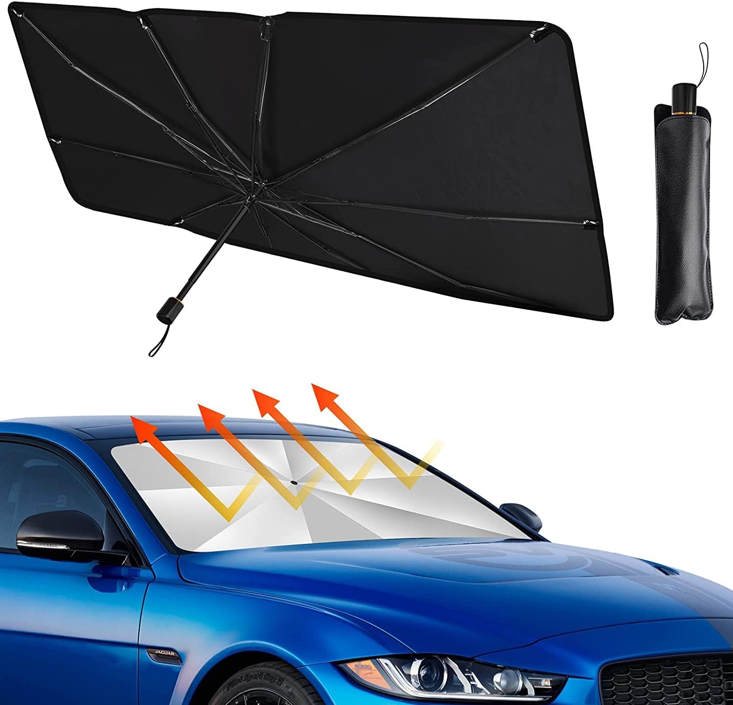 MCSWKEY Parasol para Parabrisas de Coche, Parasol Plegable para Coche ...
