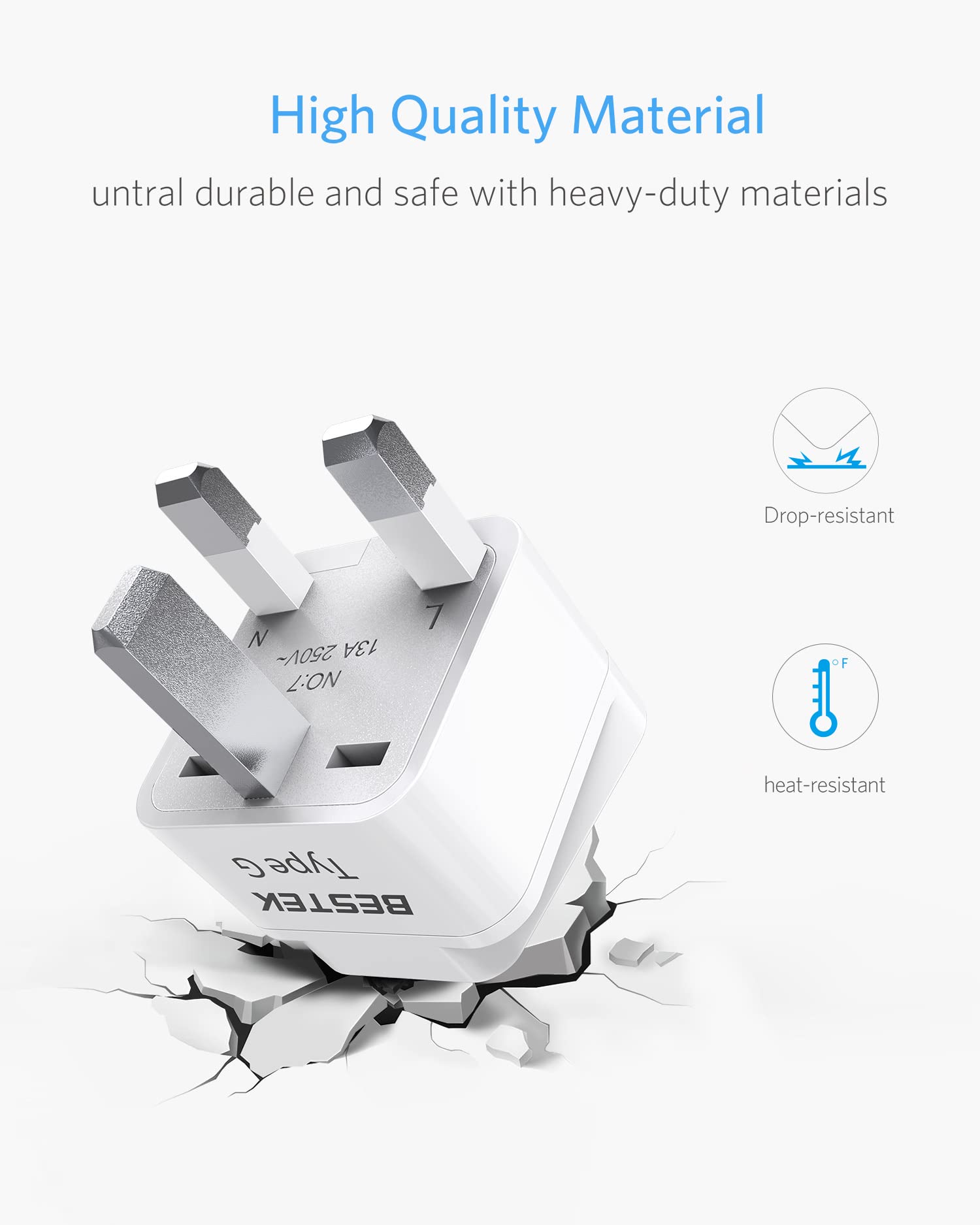 Snapklik.com : European Travel Plug Adapter Set, Grounded Universal ...