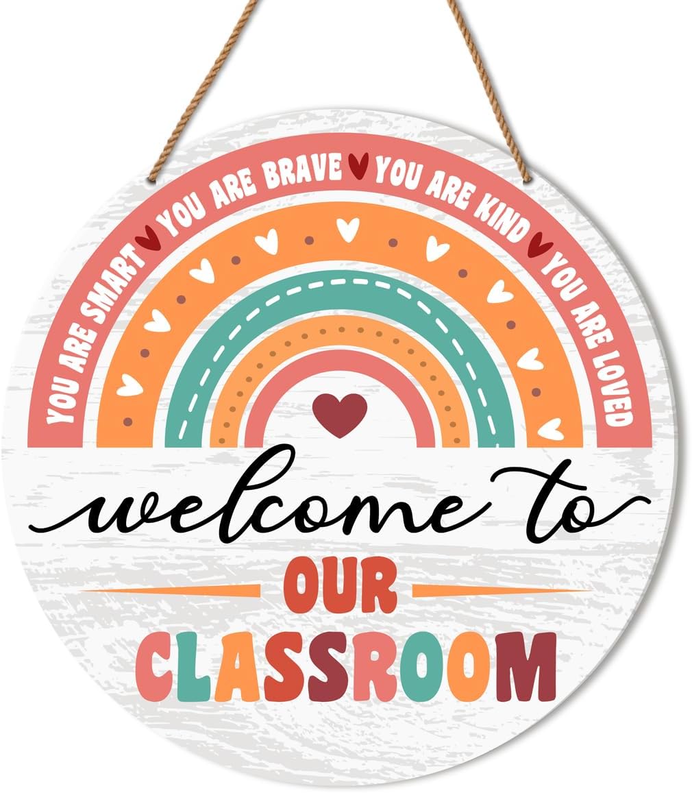 Amazon.com: HSNBT Welcome Sign for Classroom Door, Teacher Preschool ...