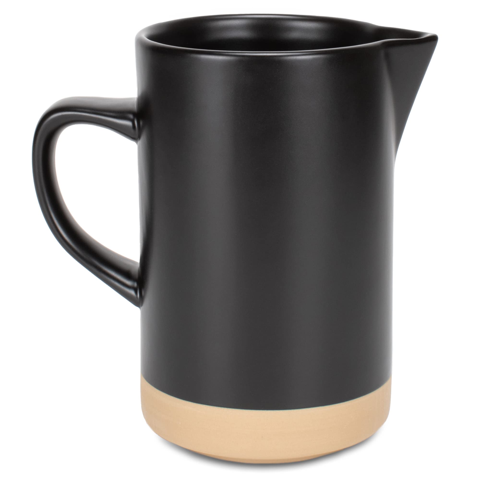 Amazon.com: Nat & Jules Raw Bottom Matte Black 40 ounce Ceramic Pitcher ...