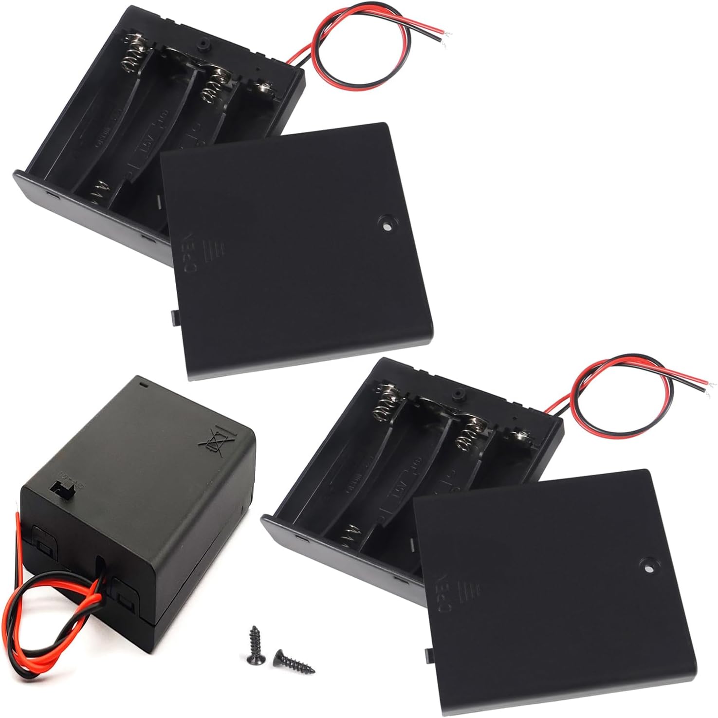 Amazon.com: AIMPGSTL 2PCS 9V Battery Holder and Screws,9V Battery ...
