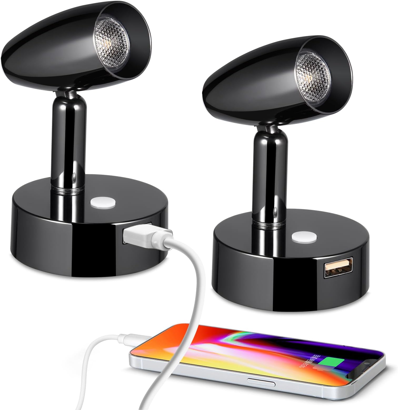 Obeaming 2 x Reading Light 12V Swivel LED Campervan Spotlight with ...