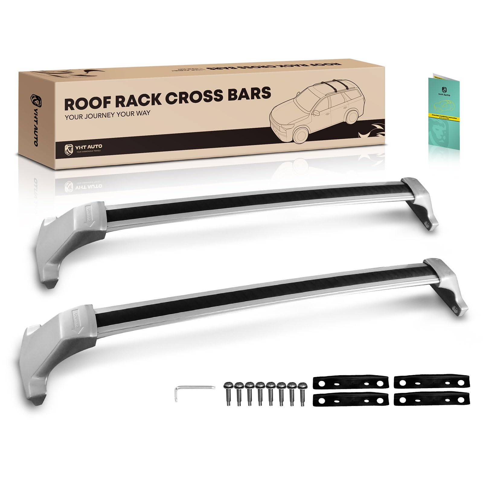 YHTAUTO 165lbs Roof Rack Cross Bars w/Hardware Fit for Cadillac XT4 ...