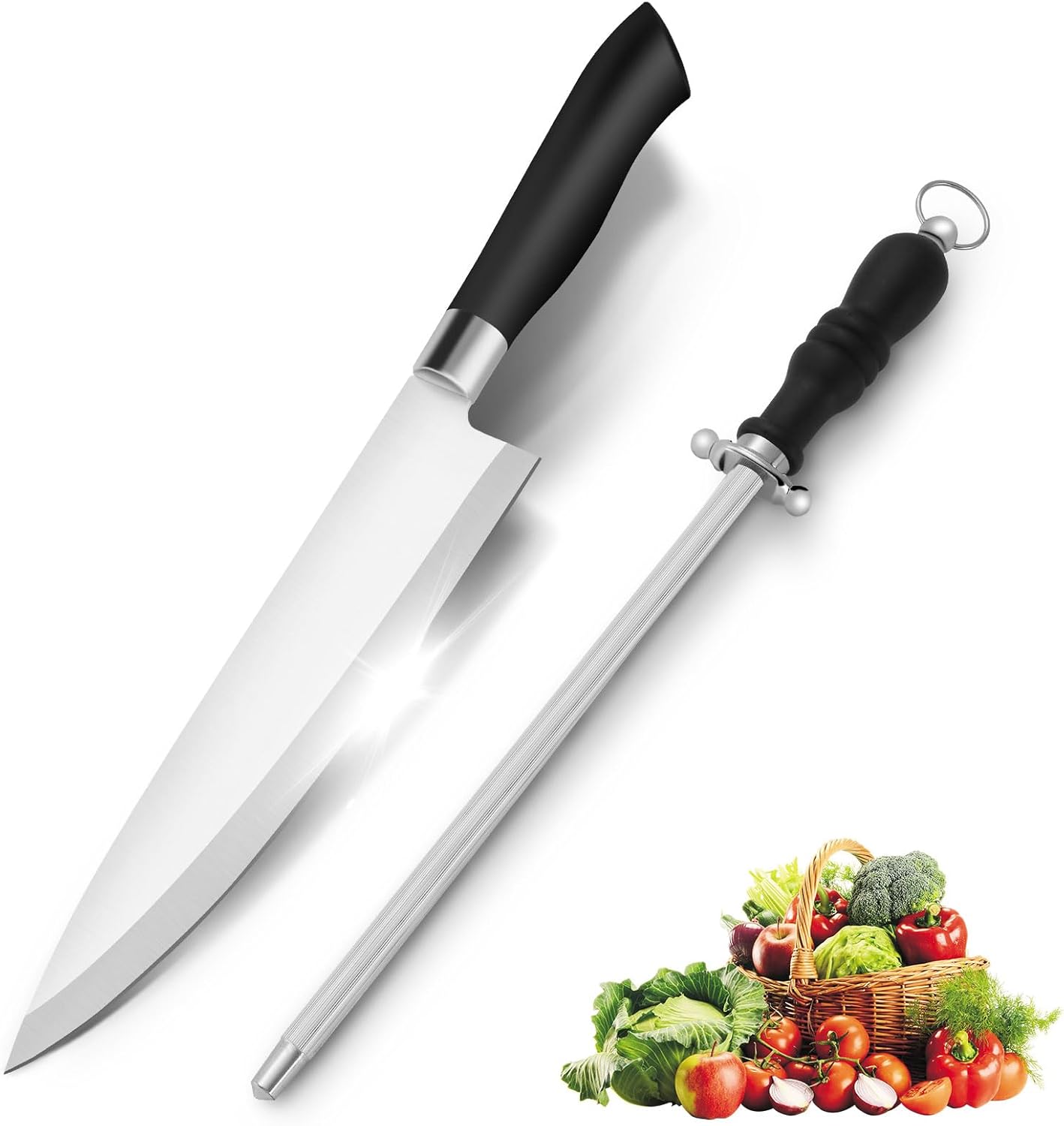 Amazon.com: BEWOS 8-Inch Chef Knife, Professional Kitchen Knife with ...