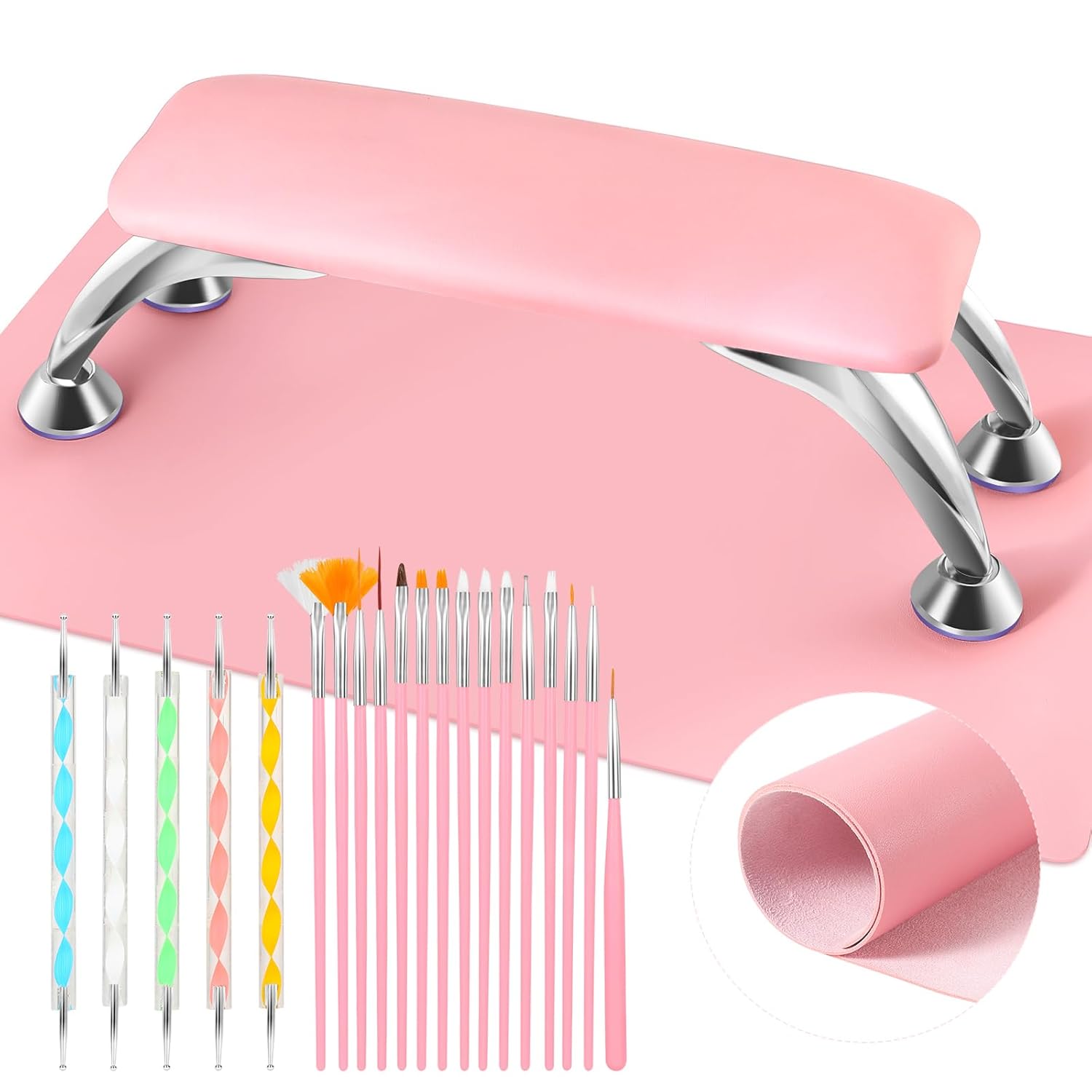 Amazon.com: Big Arm Rest for Nails Cushion, Microfiber Leather Nail Arm ...