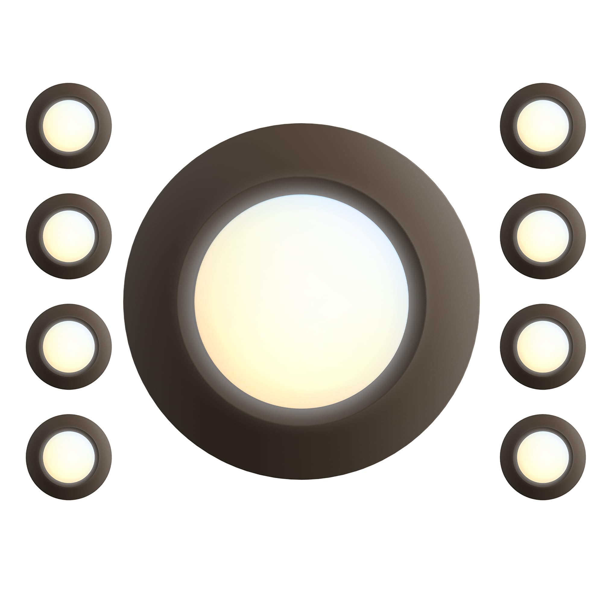 JULLISON 8 Packs 6 Inch LED Low Profile Screw in & Surface Mount Disk ...