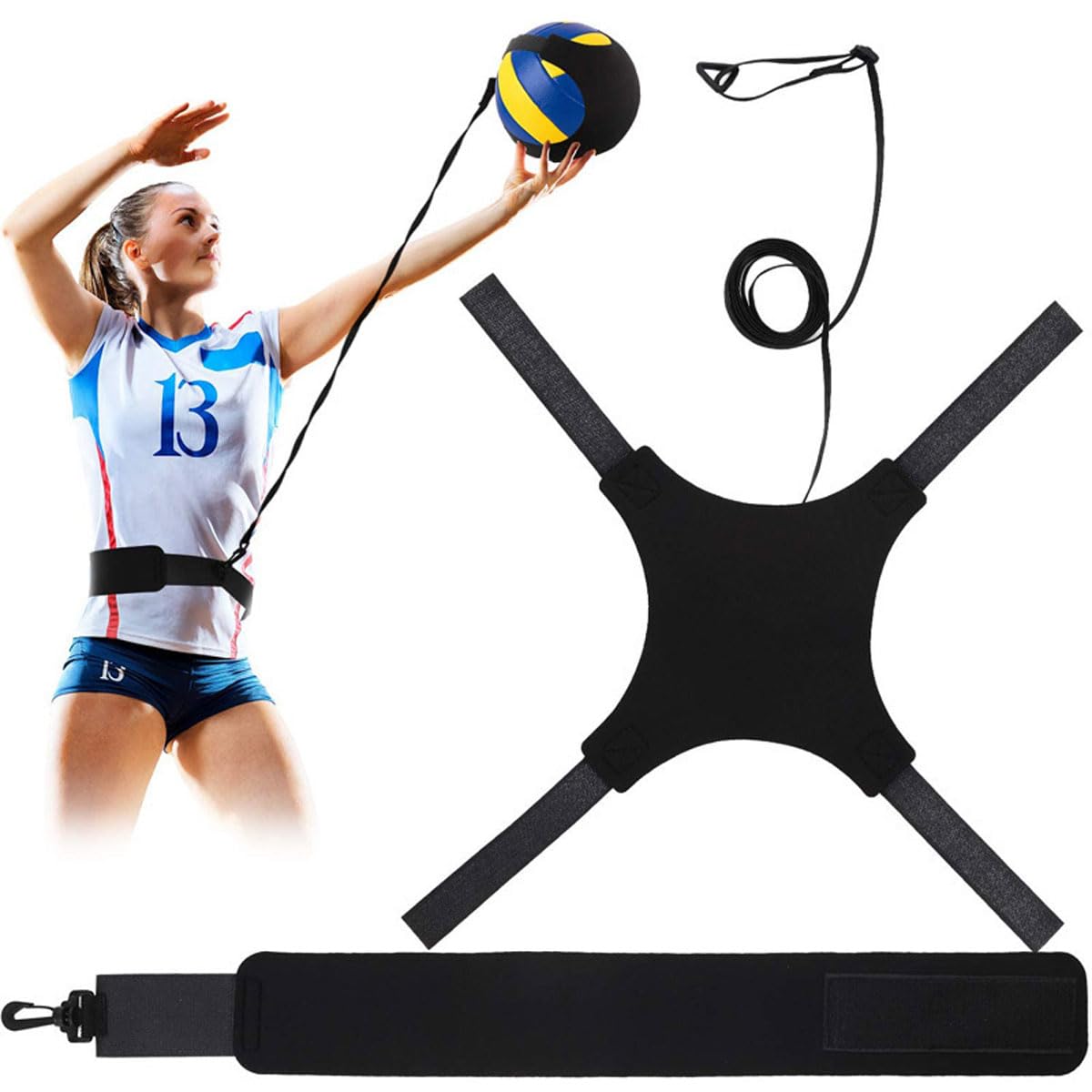 Volleyball Spike Trainer, Volleyball Training Equipment Aids,Solo ...