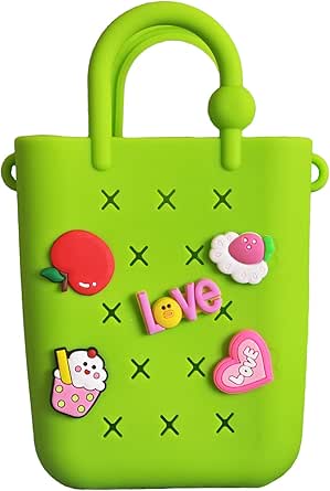 Amazon.com: Aimery Mini Rubber Tote Bag for girls/Small Rubber Beach ...