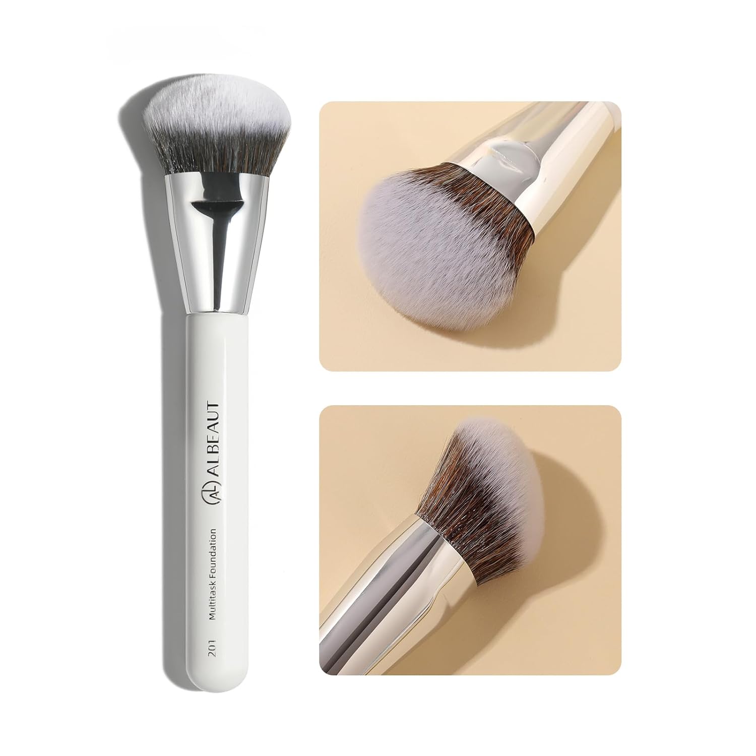 Amazon.com: ALBEAUT 201 Angled Foundation Brush for Flawless Makeup ...