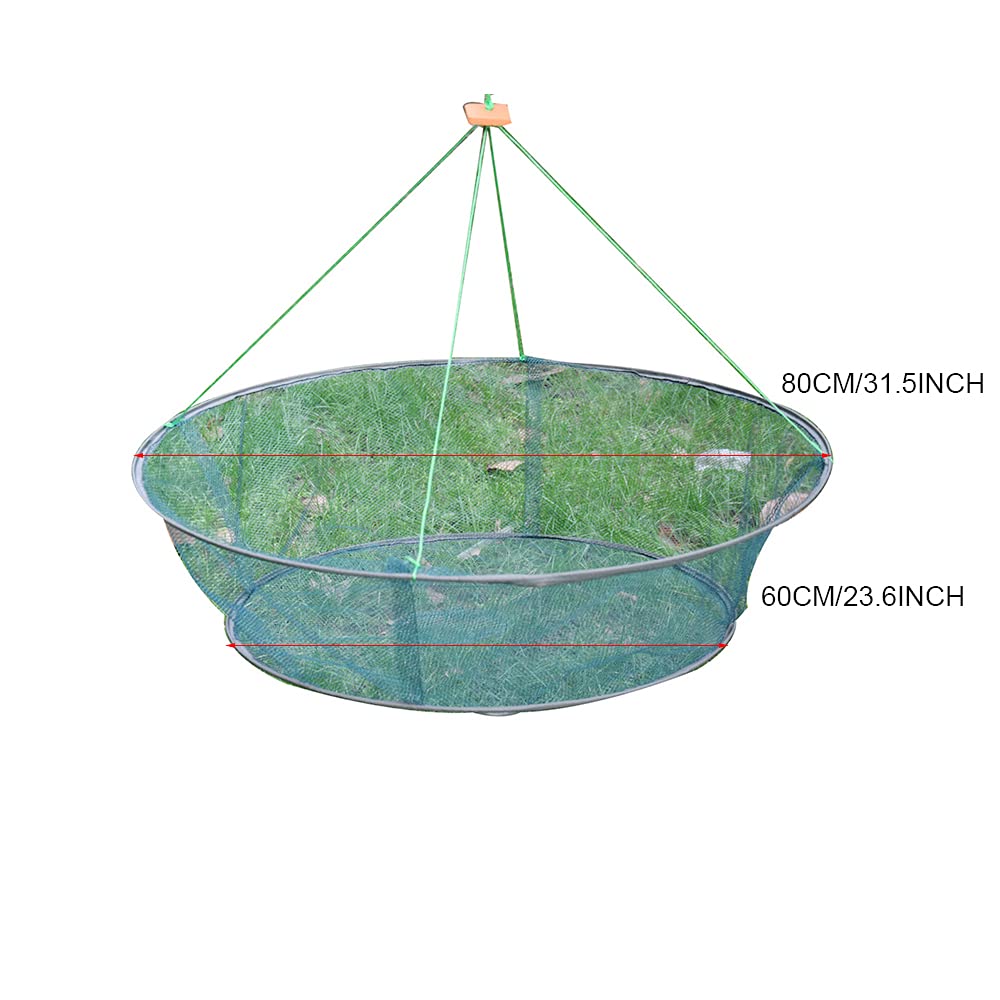 Snapklik.com : NA Portable Folded Fishing Net Hand Casting Cage Minnow ...