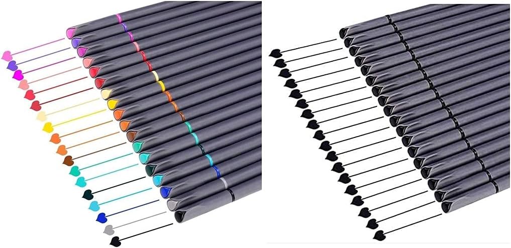 Amazon.com : iBayam 18 Colors & 18 Black Journal Planner Pens Colored ...