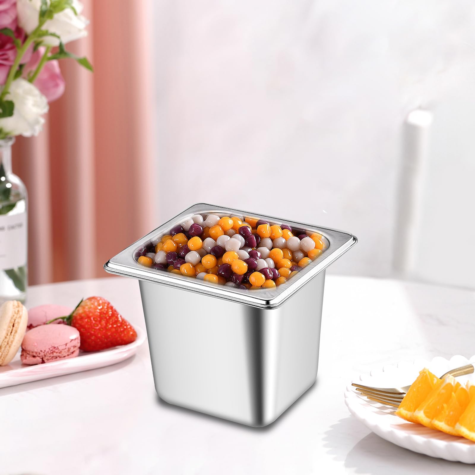 Snapklik.com : 10 Set Stainless Steel Hotel Pans 6 Inch Deep Steam ...