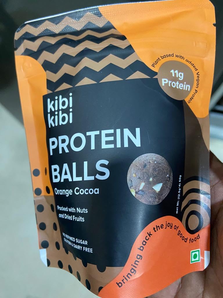 Kibi Kibi Protein Balls - Orange Cocoa (4 Protein Balls Per Pack, 6 ...