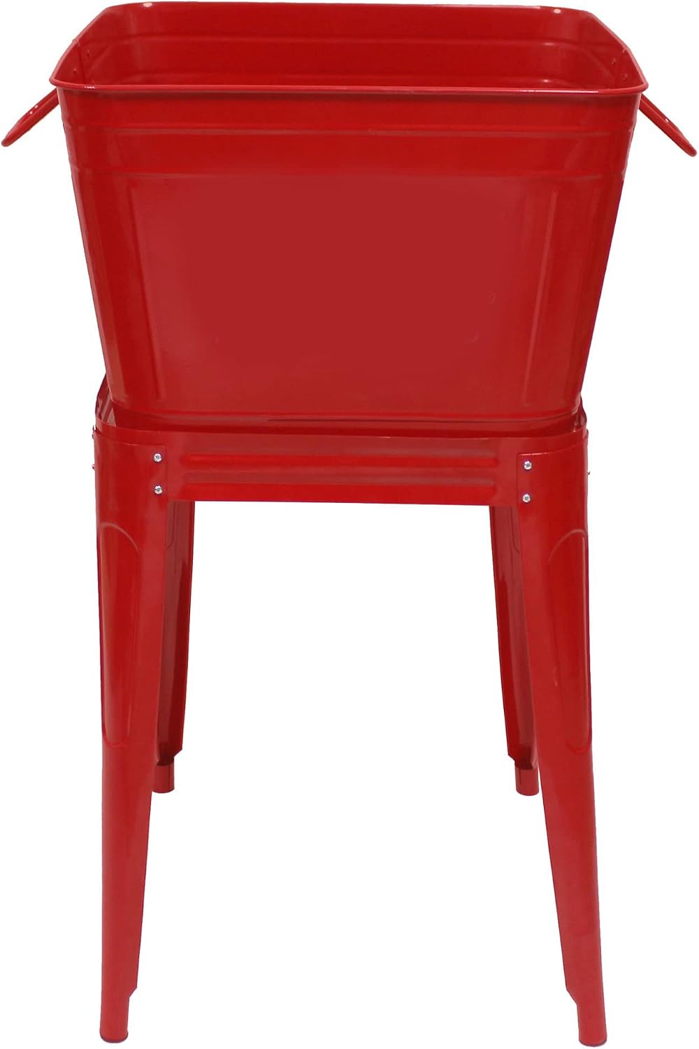 Amazon.com: Red 42 Qt. Steel CoocaaColaa Wash Tub With Stand, tub can ...