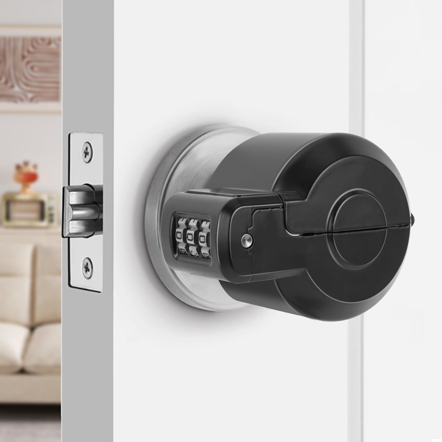 Amazon.com: xuanxi star Door Knob Lockout Device Cover Round Door Handle Locking Device, Cover ...