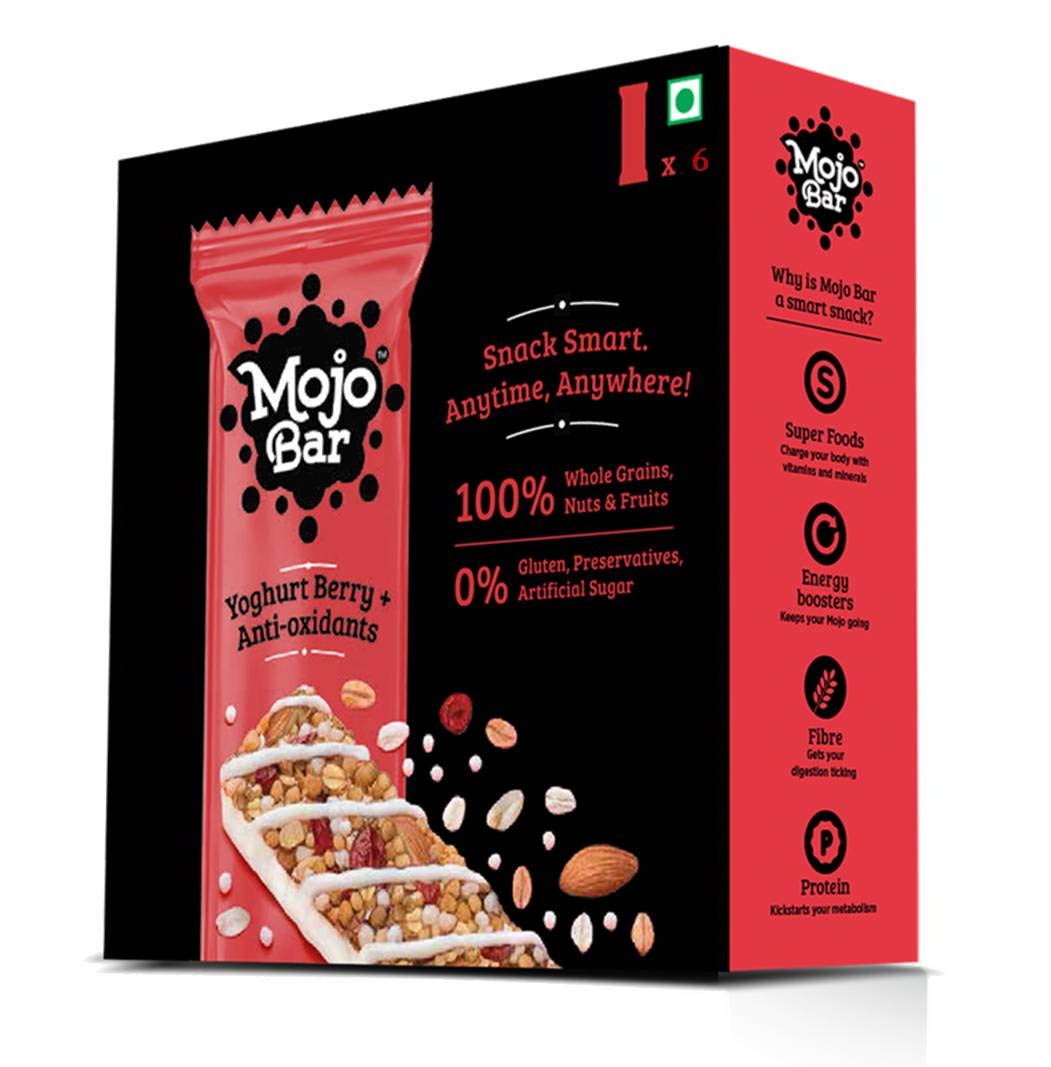 Mojo Bar Energy Bars Yoghurt Berry & Anti Oxidant | 100% Whole Grains ...