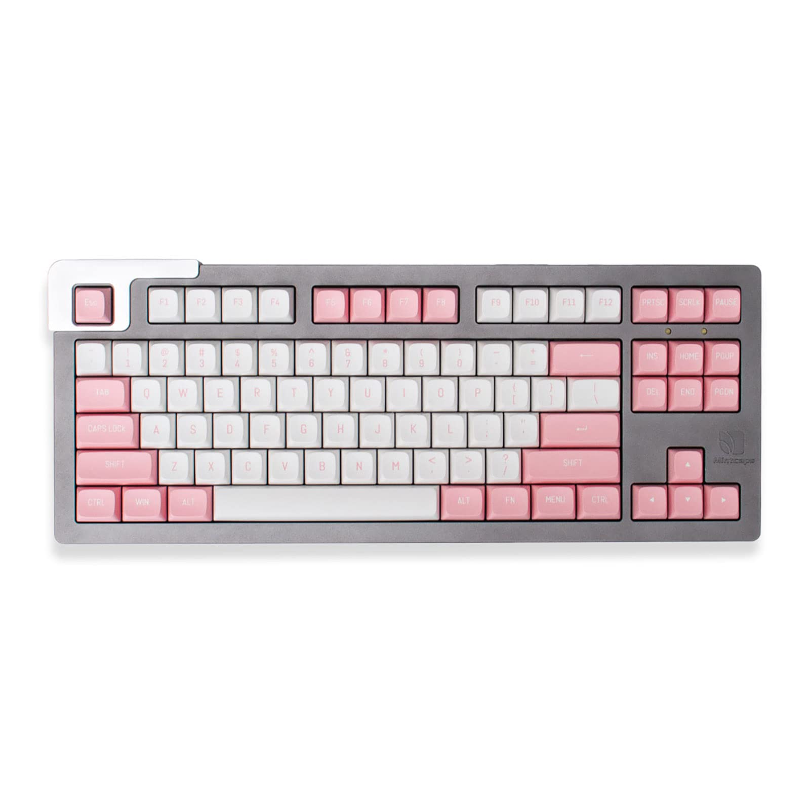 Buy Double Keycaps 150 Keys MSA Profile ISO/ANSI Layout Pink and White ...