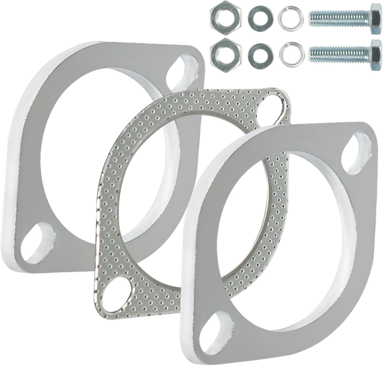 Amazon.com: Simnliras 2 Bolt 3 inch/76mm Exhaust Flange Connection Kit ...