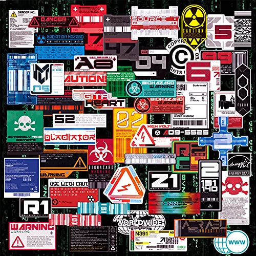 Amazon.com - 52Pcs Funny Hazard Stickers Danger Caution Warning Decals ...