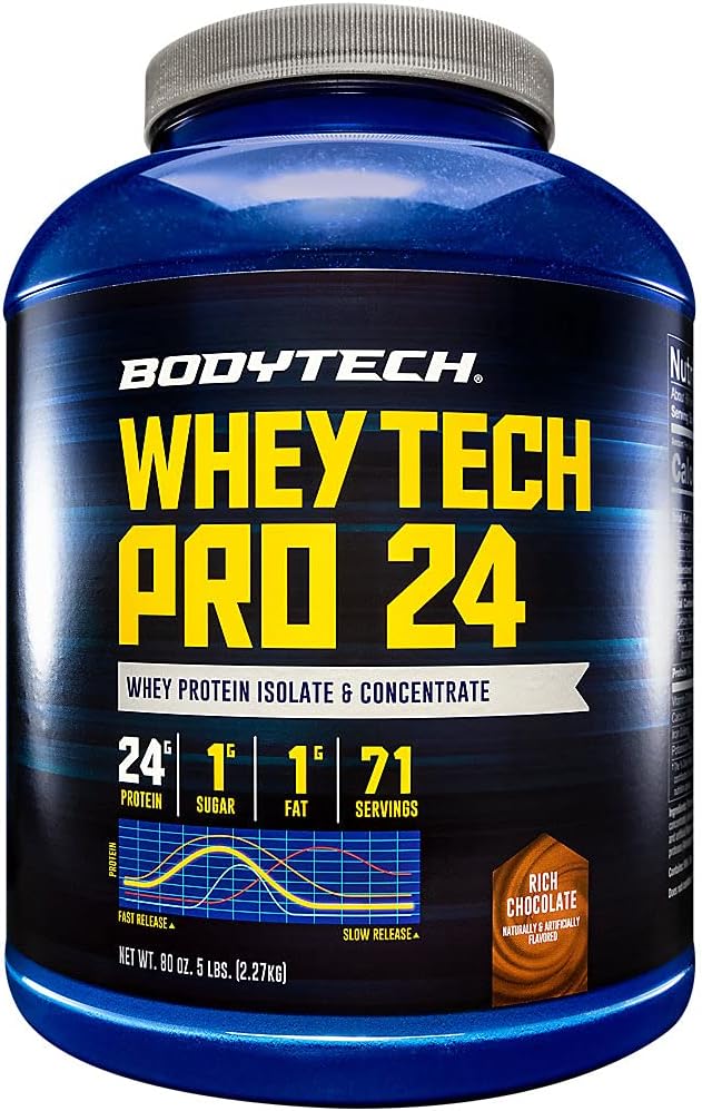 Amazon.com: BODYTECH Whey Protein Isolate Powder - with 25 Grams of ...