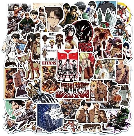 Pricks® Attack on Titan Anime 50 Stickers Set Japanese Animated Series ...